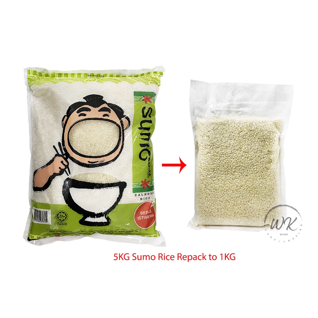 REPACK Sumo sushi calrose rice 1kg | Shopee Malaysia
