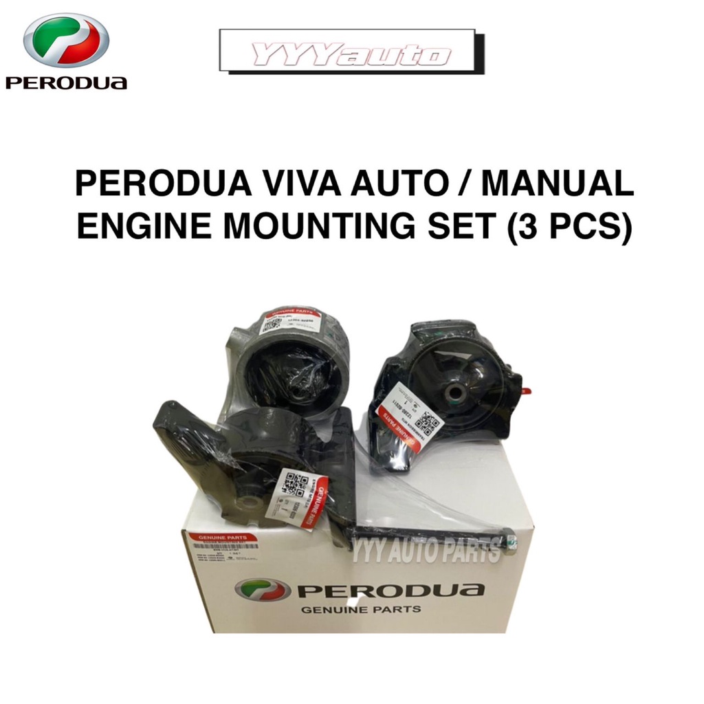 PERODUA VIVA AUTO / MANUAL ENGINE MOUNTING SET (3PCS) ORIGINAL | Shopee ...