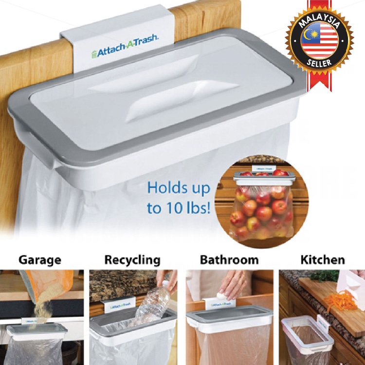 Portable Plastic Garbage Hanging Trash Bag Holder Storage Rack Rubbish ...