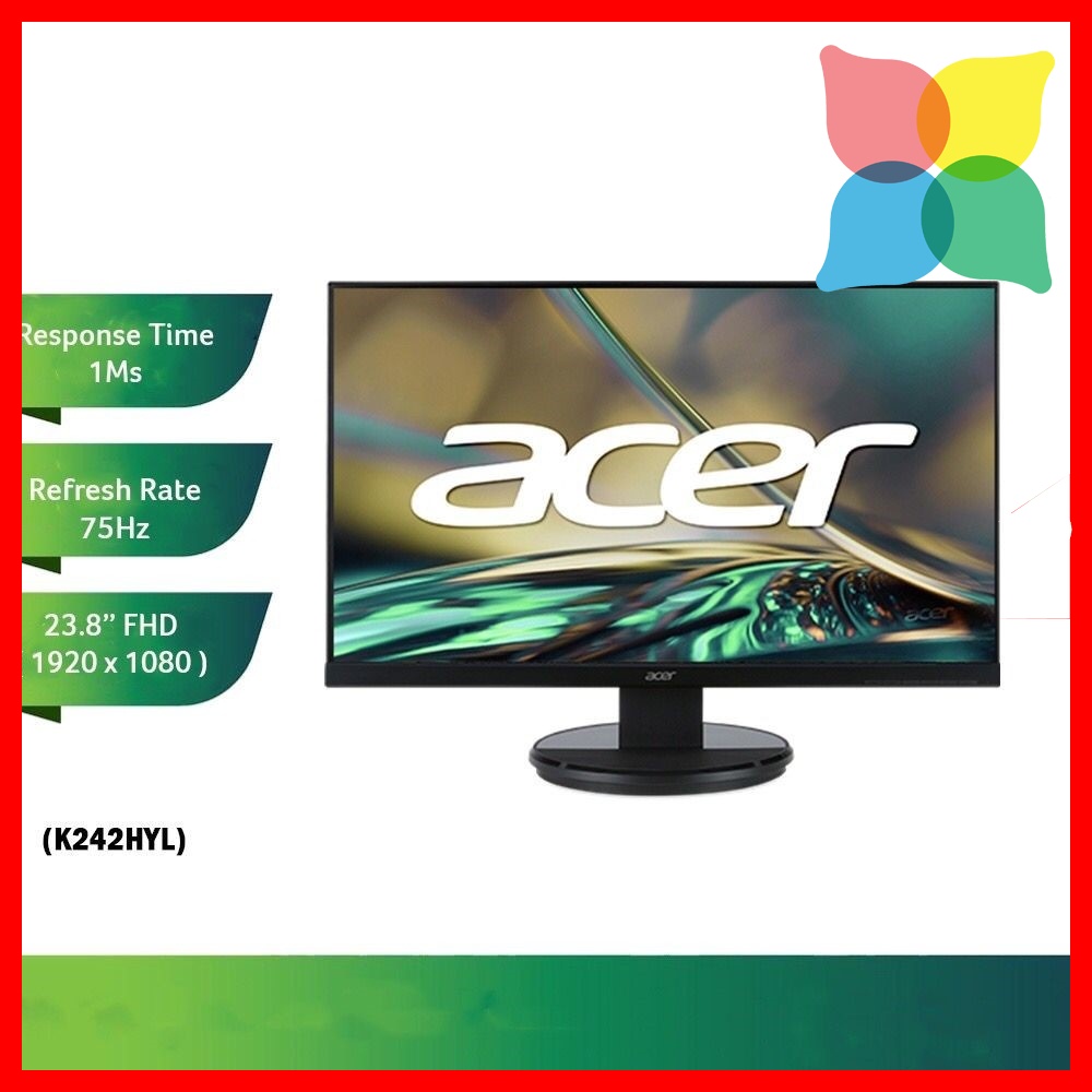 Acer Monitor K242 K242HYL 23.8" FHD 1MS Freesync Led Monitor | Shopee ...