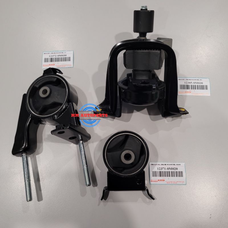 TOYOTA ENGINE MOUNTING SET FOR TOYOTA VIOS NCP42 2002-2007 FULLSET ...