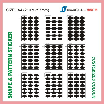 Pattern Shape Label Labeling Sticker Hand & Foot Print Fancy Shape Cut ...
