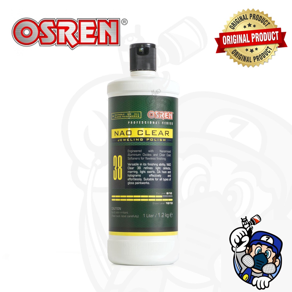 OSREN NAO Clear 38(250ml/1L) - Fine Finishing Polish - For Continental ...