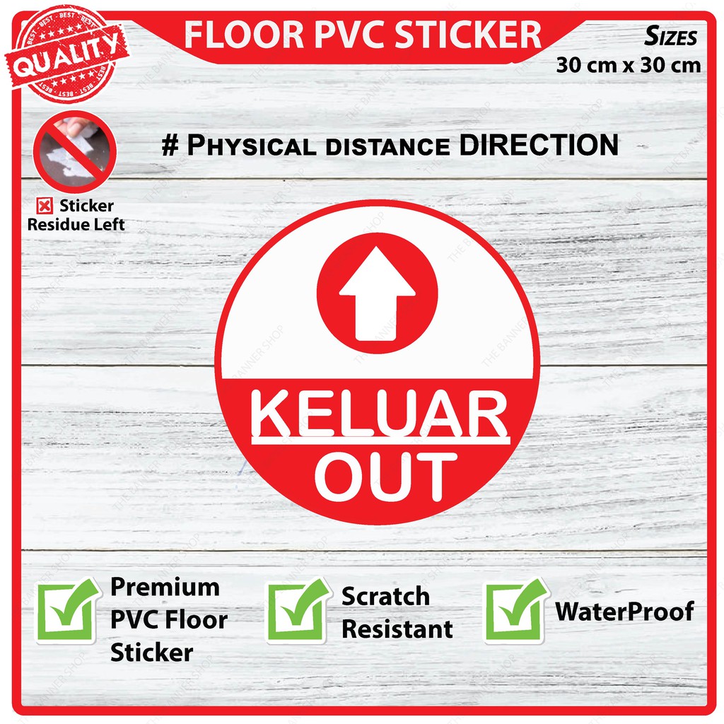 SOP In Out PVC Sticker, Waterproof PVC Sticker + Board | Shopee Malaysia