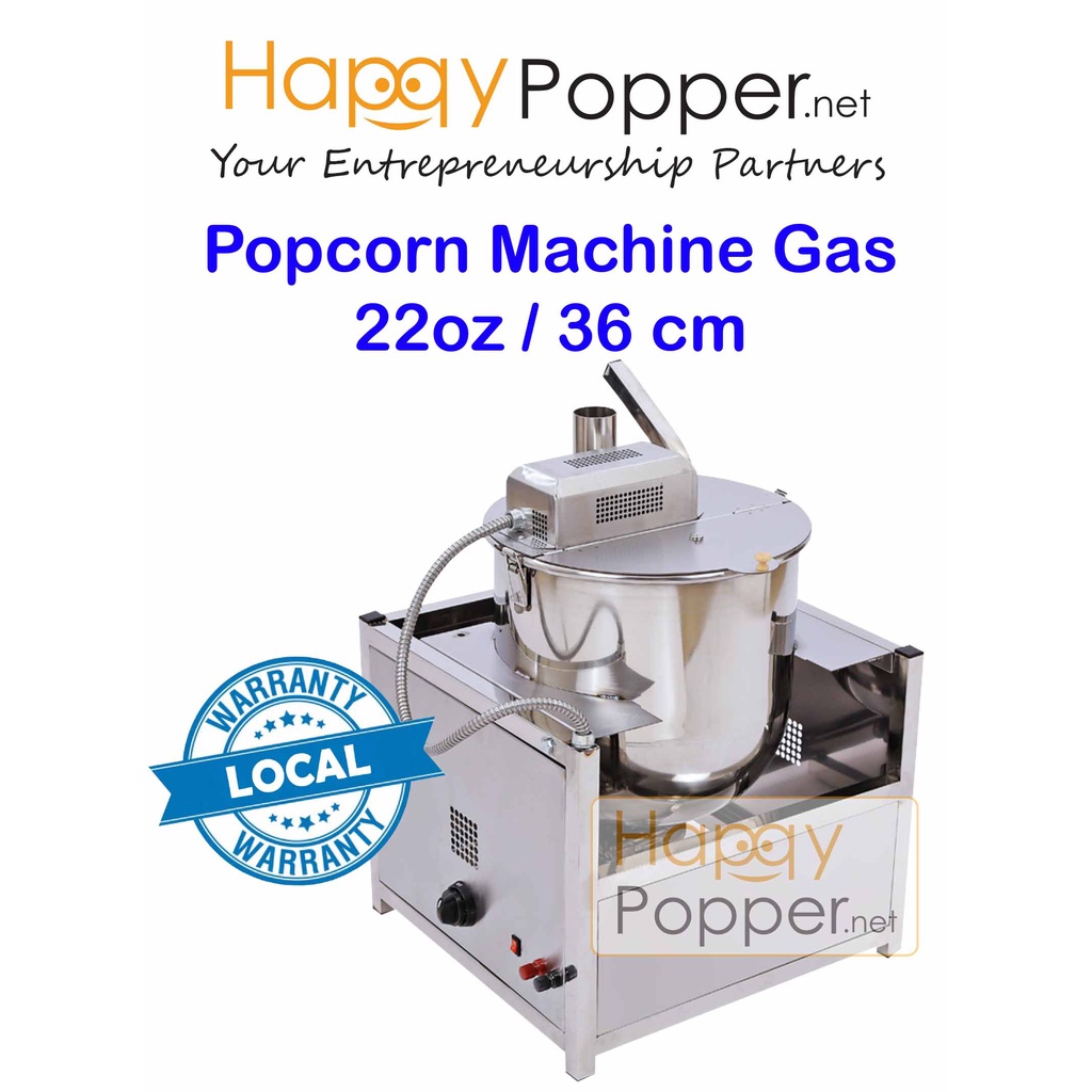 Happypopper Commercial Gas Pop corn Popcorn Machine Maker 22oz 22 oz ...