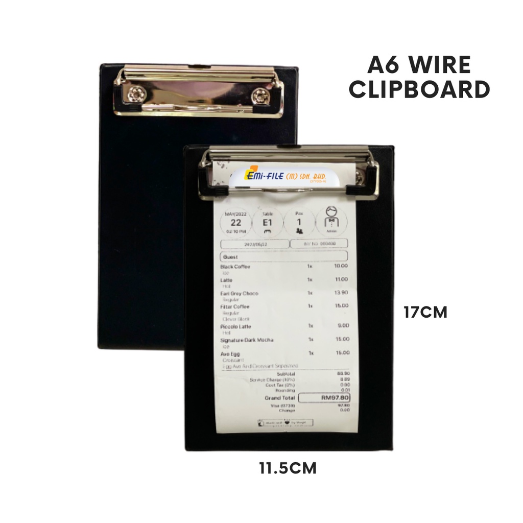 A6 Wire Clipboard Receipt Bill Holder 12pcs | Shopee Malaysia