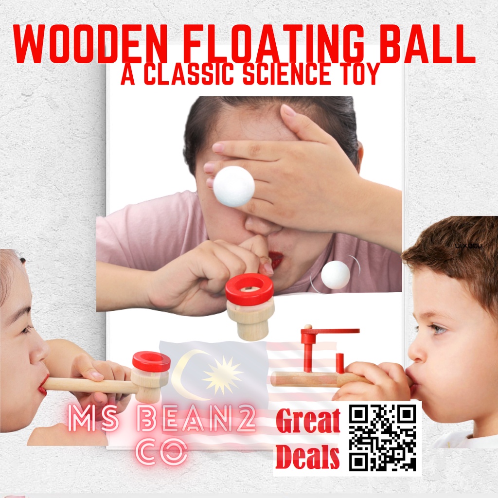 Montessori Wooden Floating Ball Blower Toy for Oral Motor Speech ...