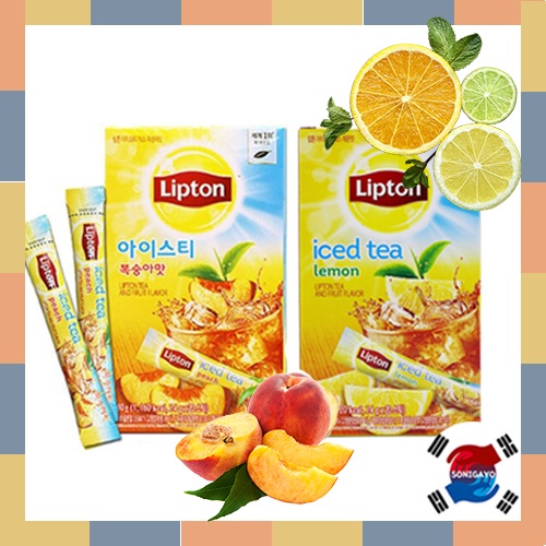 [LIPTON] Ice Tea Stick 20T Peach / Lemon Flavor Powder / Cold Brew ...