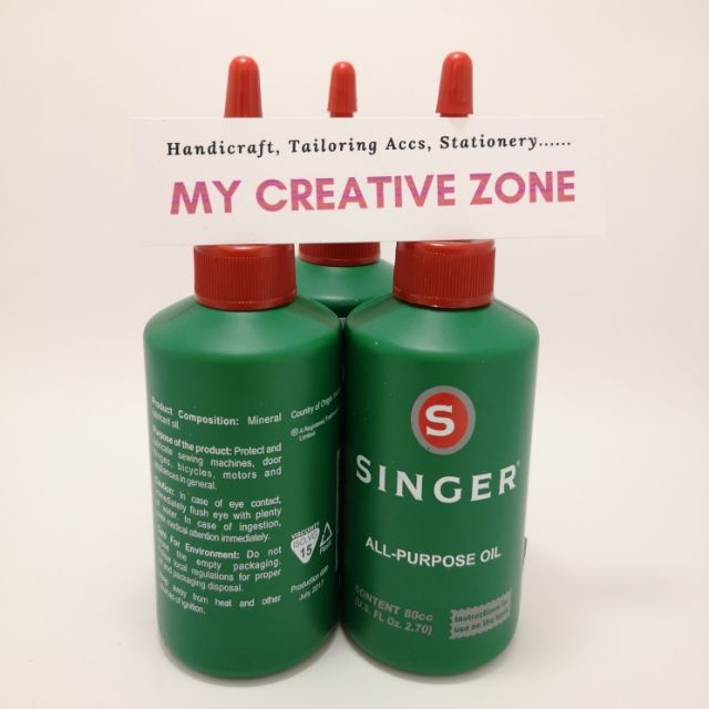Singer All Purpose Oil/Singer All Purpose Sewing Machine Oil 80cc ...