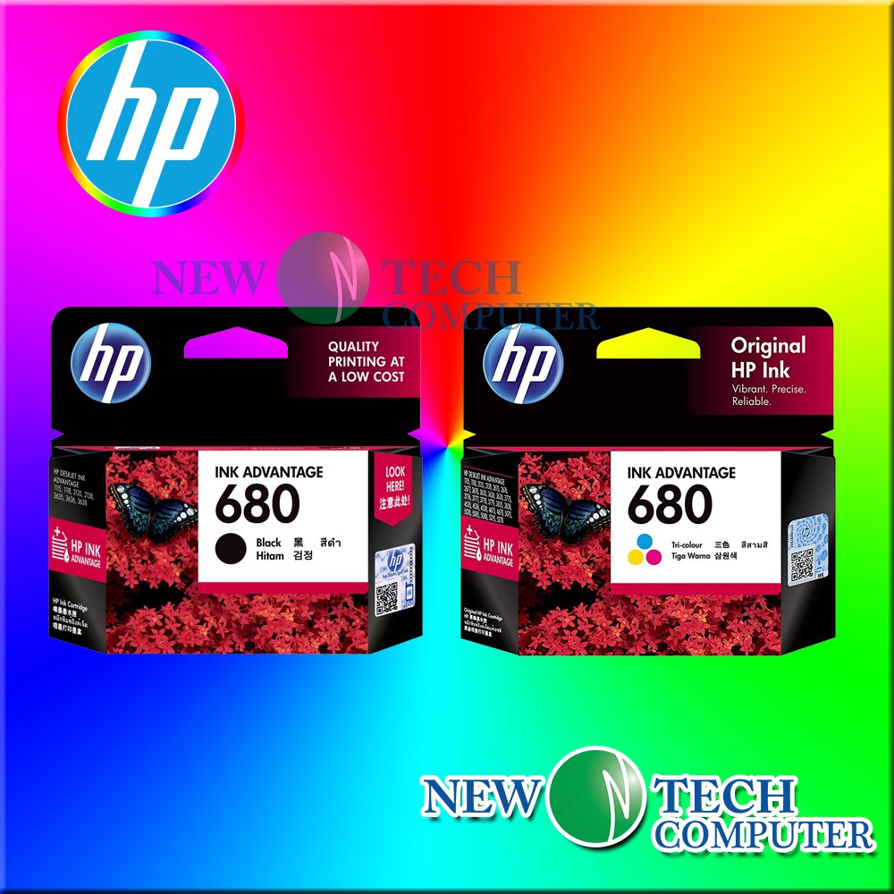 HP 680 BLACK INK / TRI COLOR COLOUR INK CARTRIDGE ORIGINAL HP680 NEW ...