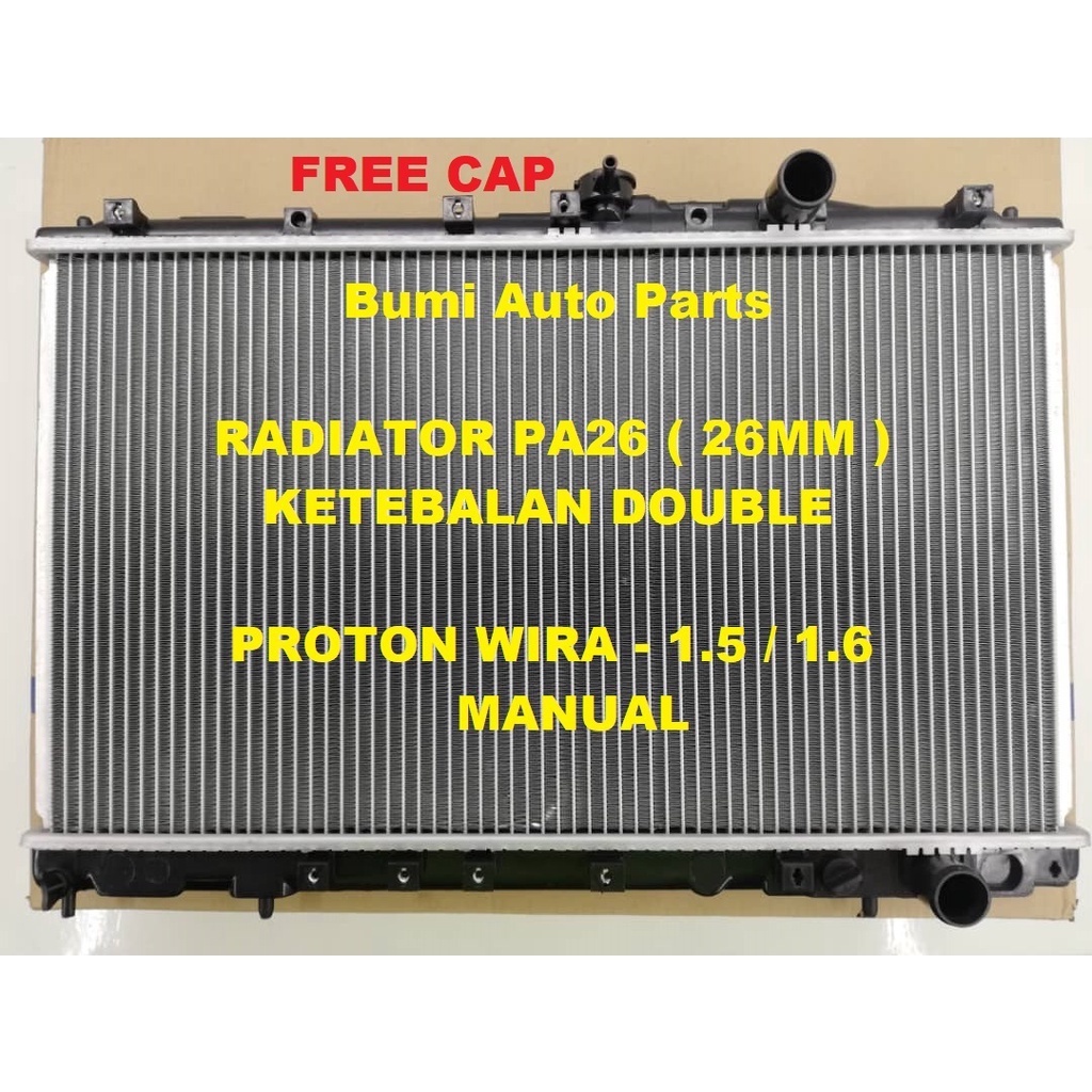 Radiator Wira 1.5 / 1.6 Manual Tangki Air Kereta Ketebalan PA26 Double ...