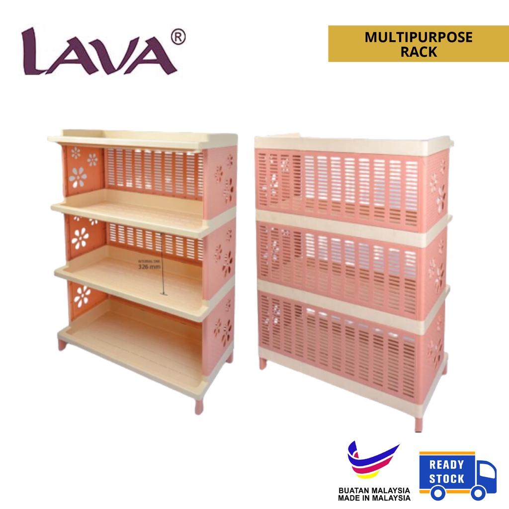GDH | LAVA 4Tier Multipurpose Storage Rack / Rak Plastik Serbaguna ...