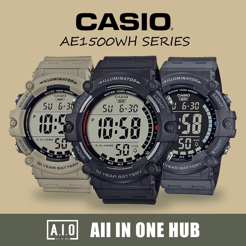 *100% Authentic* AE1500WH / AE1500WHX (AE-1500WH / AE-1500WHX) Series Men's Resin Band Watch. 1 ...