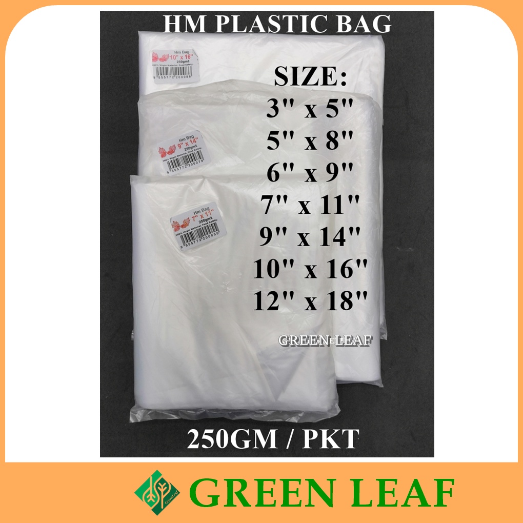 HM PLASTIC BAG Hdpe / Semi Tranparent / Bungkus / Plastik Beg / Sheet ...