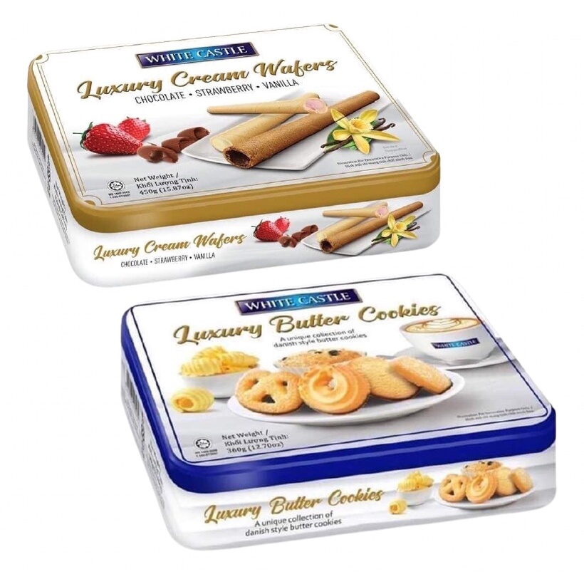 WHITE CASTLE LUXRY COOKIES-BISKUT BUTTER DAN WAFER | Shopee Malaysia