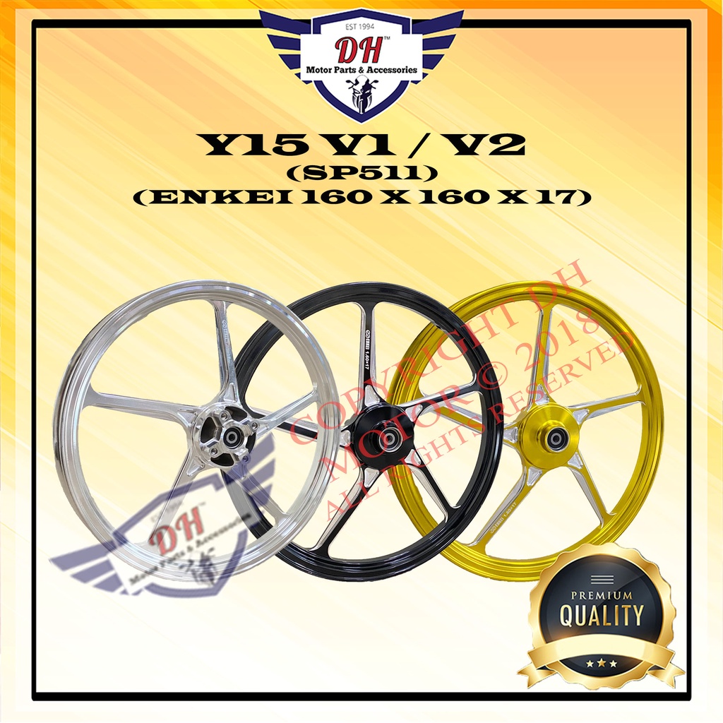 Y150 ZR V1 / V2 ENKEI FULL CHOP SPORT RIM WITH BUSH AND BEARING SP511 160 X 160 X 17 YAMAHA ...