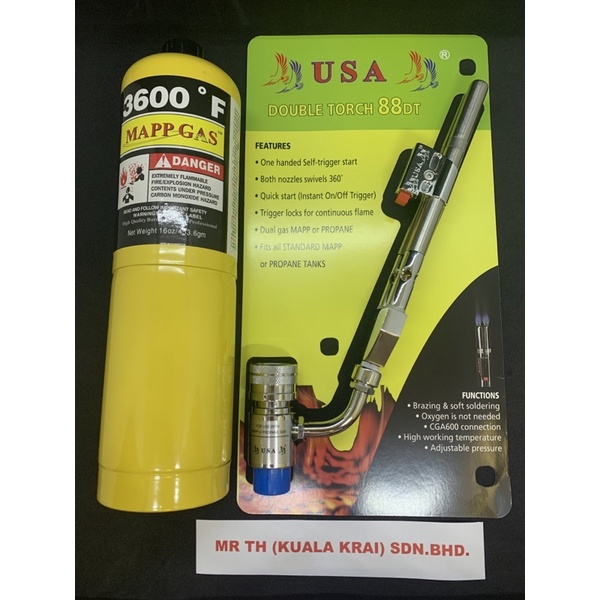 DOUBLE TORCH 88DT + MAPP GAS | Shopee Malaysia