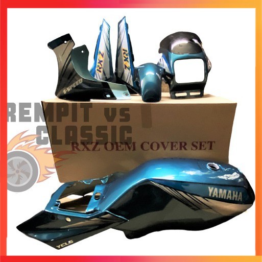 REMPIT RXZ OEM Original 100% Cover Set + Tangki (Sticker Siap Tanam ...