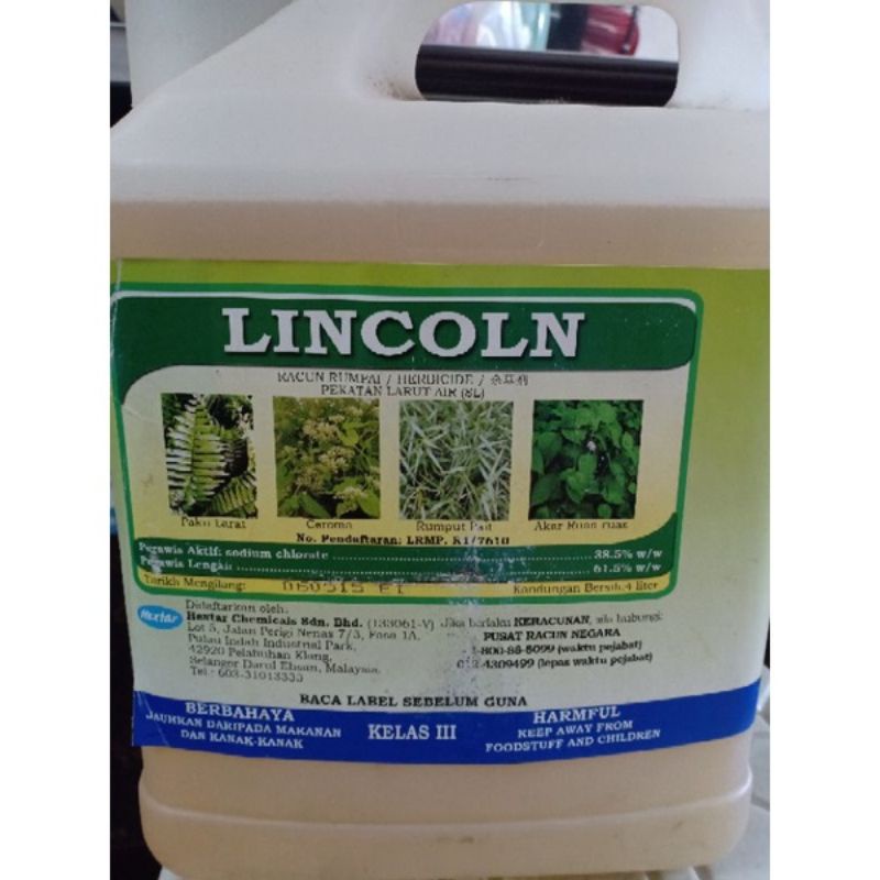 4L Hextar Lincoln Racun Rumpai Sodium Chloride 38.5% | Shopee Malaysia