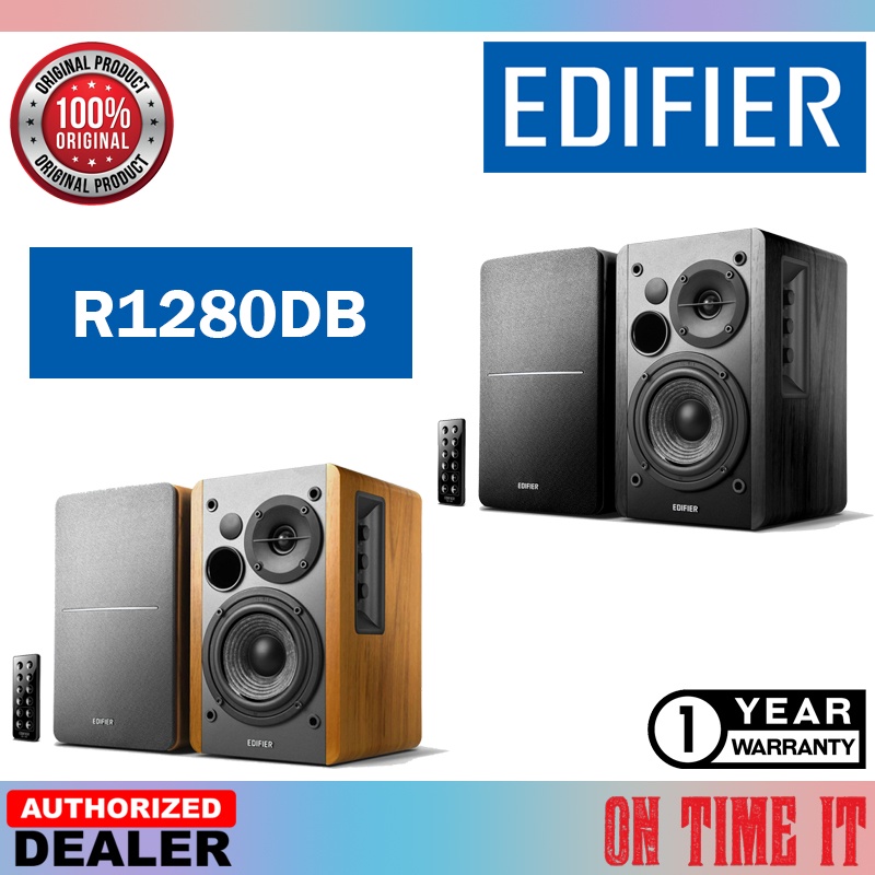 Edifier R1280DB High Performance Bookshelf Studio Speaker Bluetooth Black Brown | Shopee Malaysia