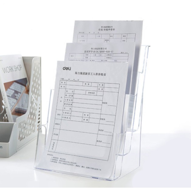 Acrylic Display Stand A4 A5 A6 Brochure Paper Menu Holder for Table ...