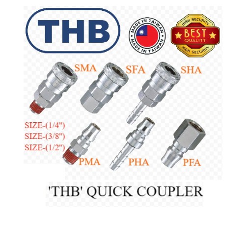 THB Quick Coupling PF PH PM SF SH SM Work on Air Compressor Pneumatic ...