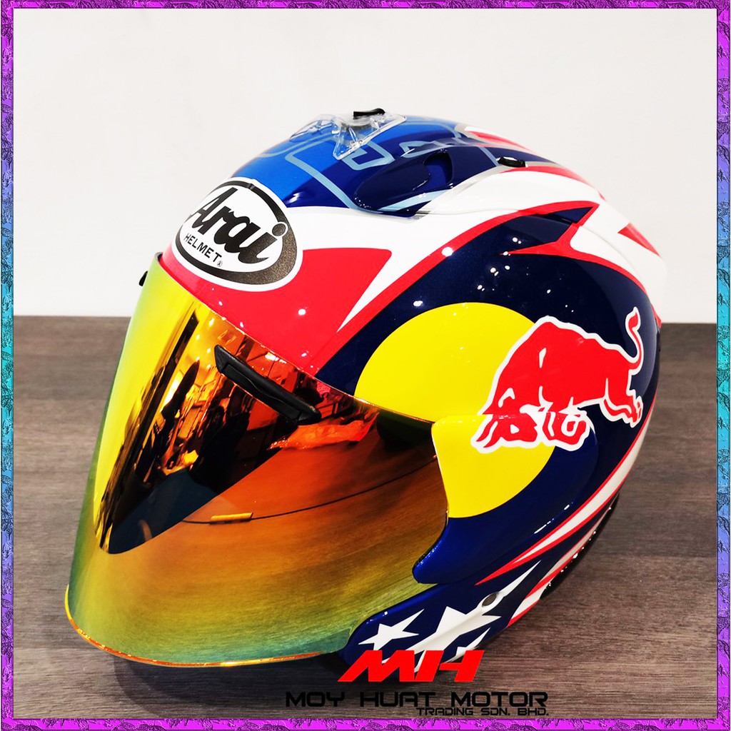 (FREE STICKER) MHR HELMET RAM 3 DESIGN RIPTIDE HAYDEN 69 / RED BULL ...