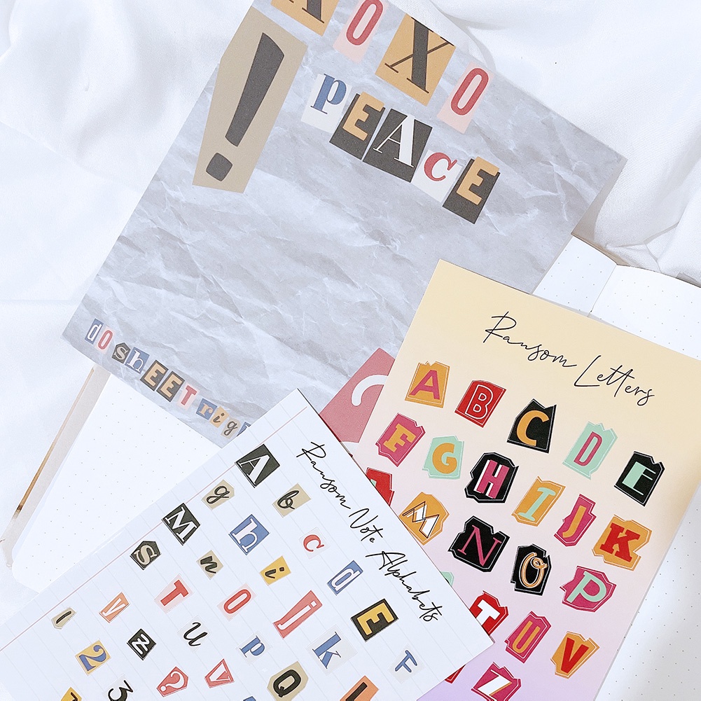 Ransom Alphabets Sticker Sheets (2 sheets stickers, DoSheetRight ...