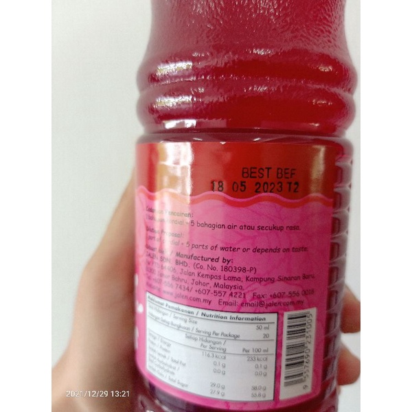 PRODUK JALEN KORDIAL BERPERISA SIRAP ROS | Shopee Malaysia