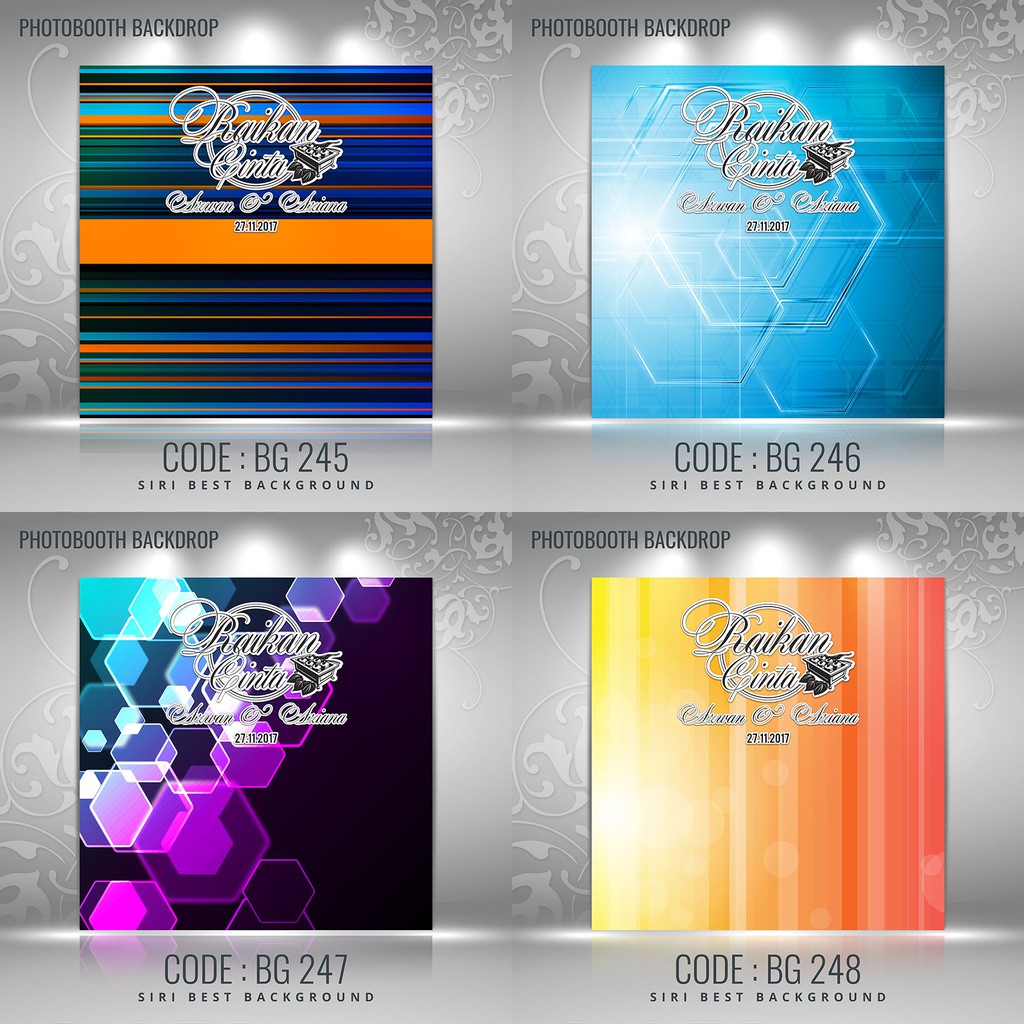 Photobooth Backdrop / Backdrop Tarpaulin Saiz 5x5ft, 6x6ft, 7x7ft ...