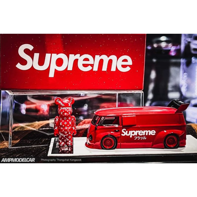 Space Model VW T1 Truck Supreme Livery with 3.5cm Bearbrick Figure ...