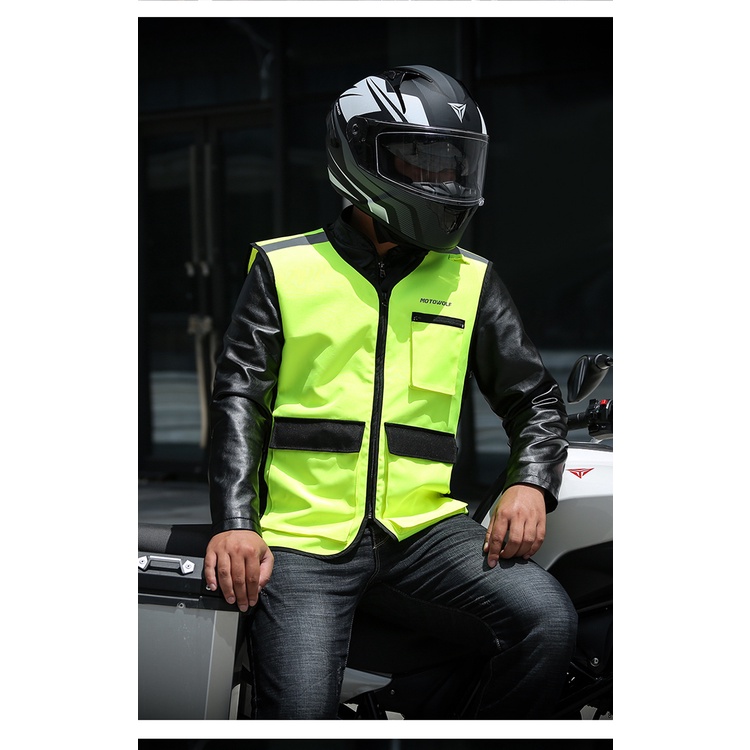 MOTOWOLF Motorcycle Riding Vest Reflective Vest Safety Vest MDL0506 ...