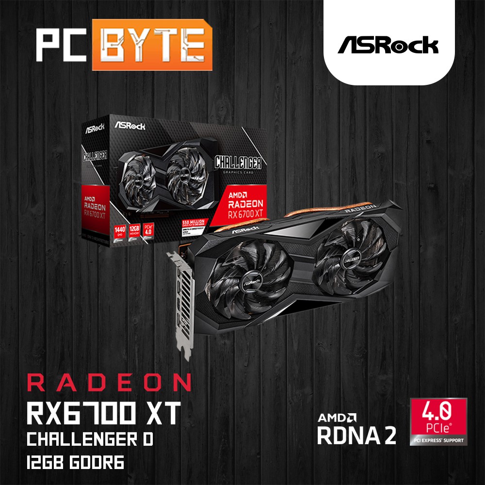 ASRock AMD Radeon RX 6700 XT Challenger D 12GB GDDR6 Graphic Card ...