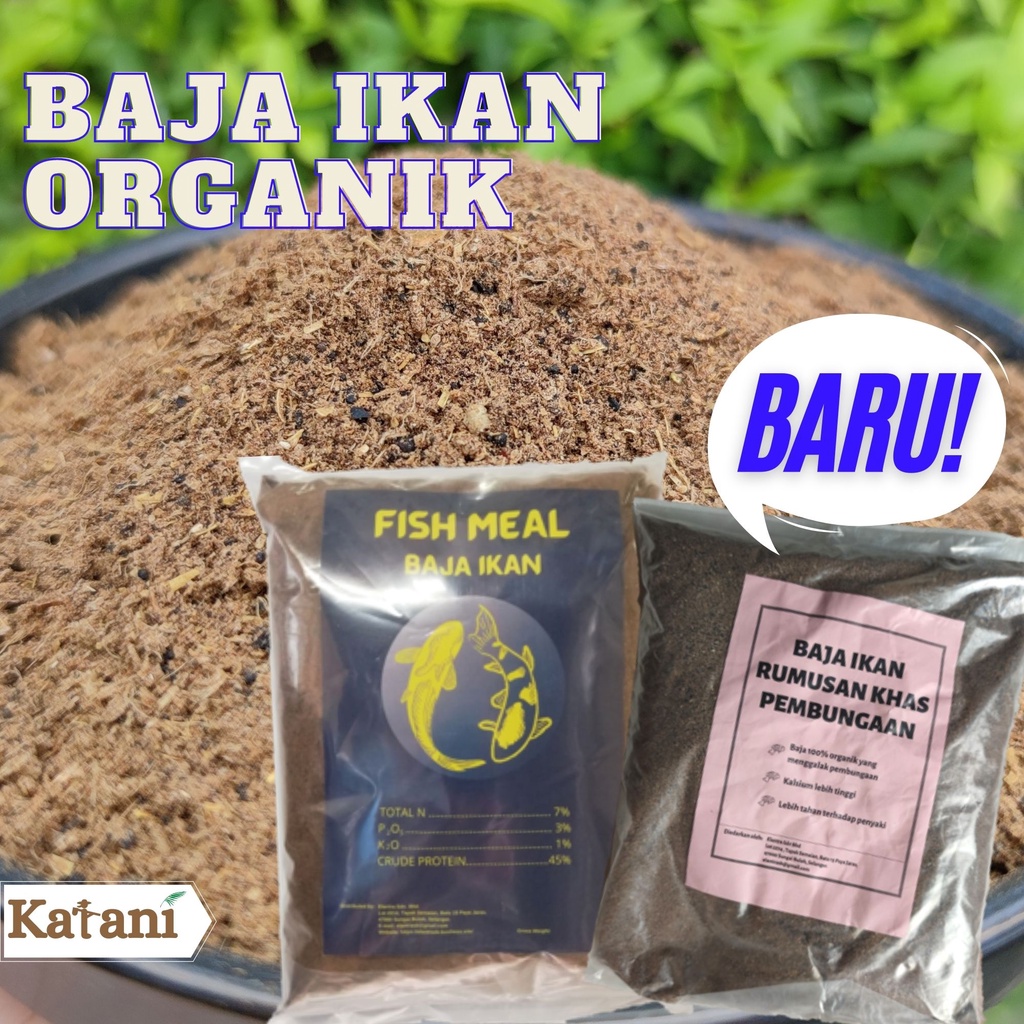 1kg / Baja Ikan Organik / 100% Ikan / Fish Meal Fertilizer / Baja ...