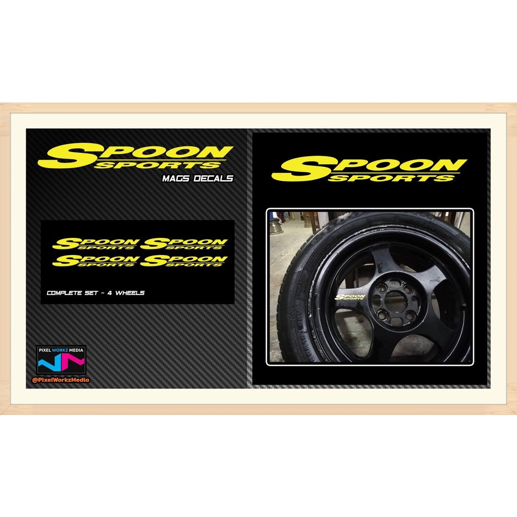 Spoon Sports Mags Decals Rim Stickers | Shopee Malaysia