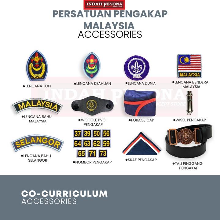 Aksesori Sekolah Persatuan Pengakap Fill Set / Full Set Accessories ...
