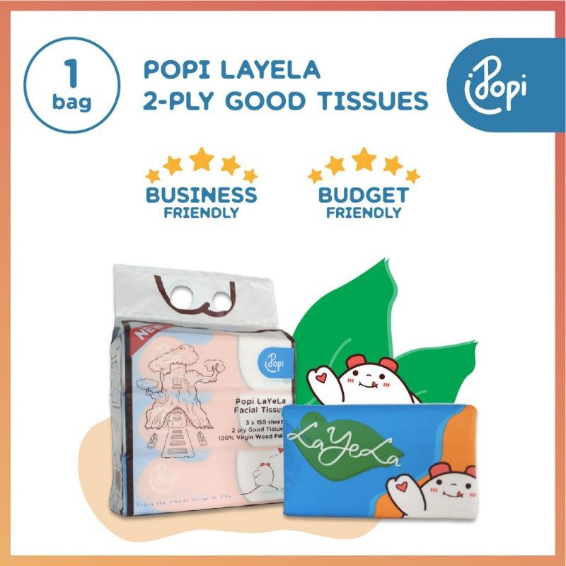 Popi LaYeLa 2ply Facial Tissue 450sheets | Shopee Malaysia