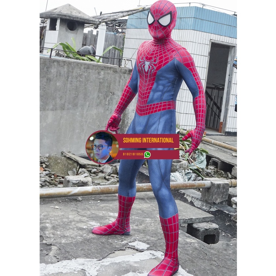 Handmade TASM 2 spiderman suit cosplay The amazing spiderman 2 costume ...