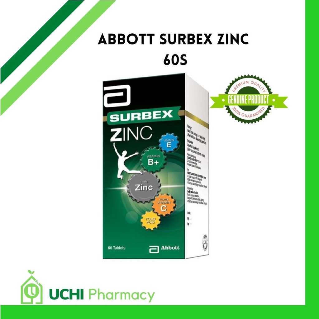 ABBOTT SURBEX ZINC 60'S | Shopee Malaysia