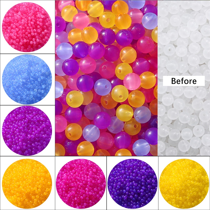 100 Pieces/Batch 8mm Round UV Ball Sun Color-Changing Loose Spacer ...