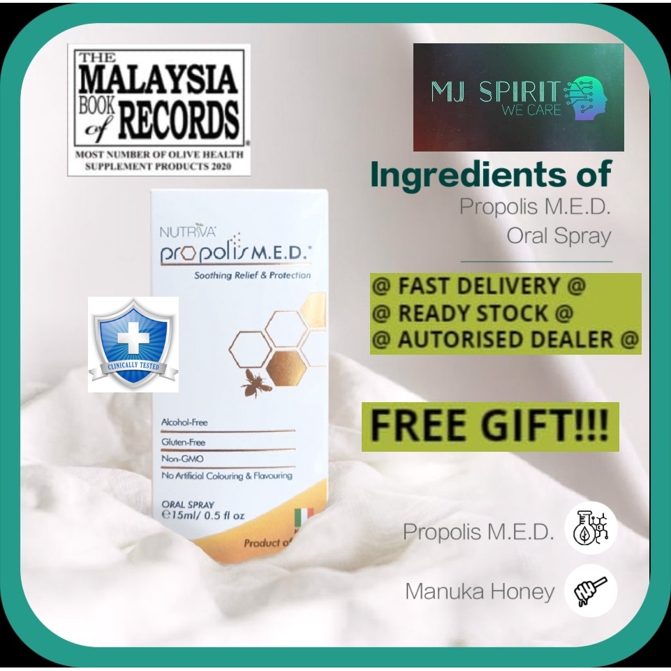 Nutriva Propolis M.E.D Oral Spray 15ml | Shopee Malaysia