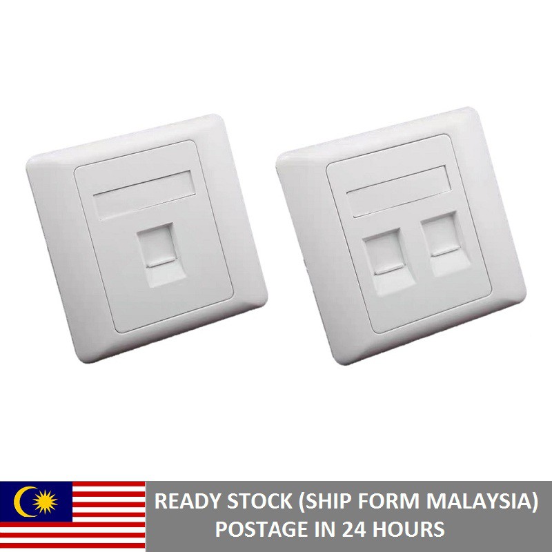 CAT5E/CAT6 1Port 2 Ports Faceplate Data Wall Socket Outlet FacePlate ...