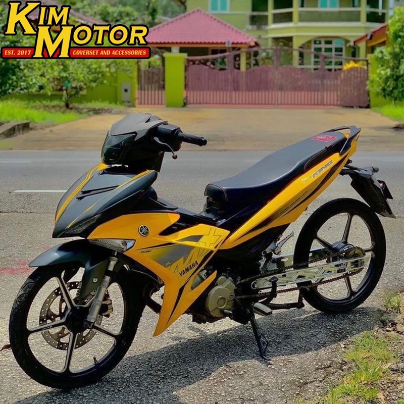 COVERSET Y15 V1 V2 ORIGINAL VELOZI MXKING KUNING YELLOW MATT GREY ...