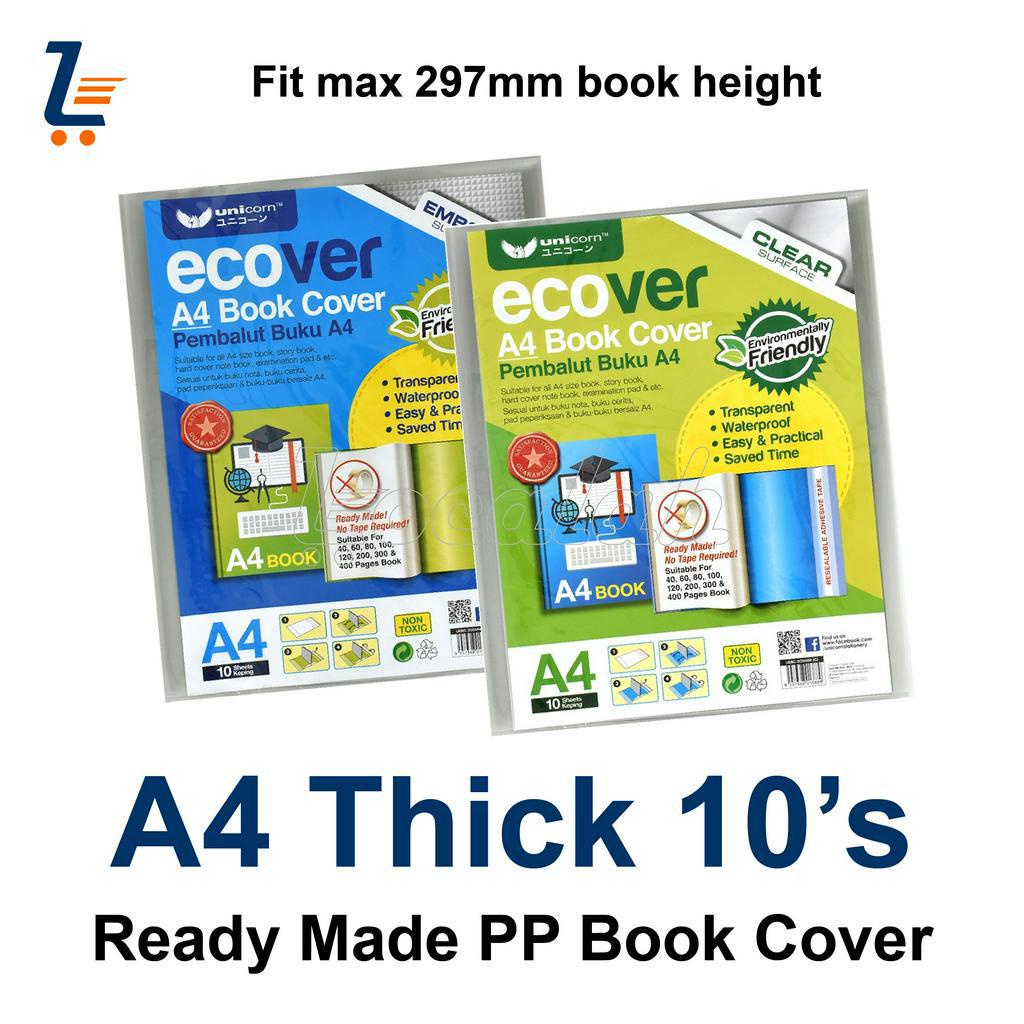 A4 Ready Made PP Note Book Cover Wrapper / Pembalut Buku Nota Panjang ...