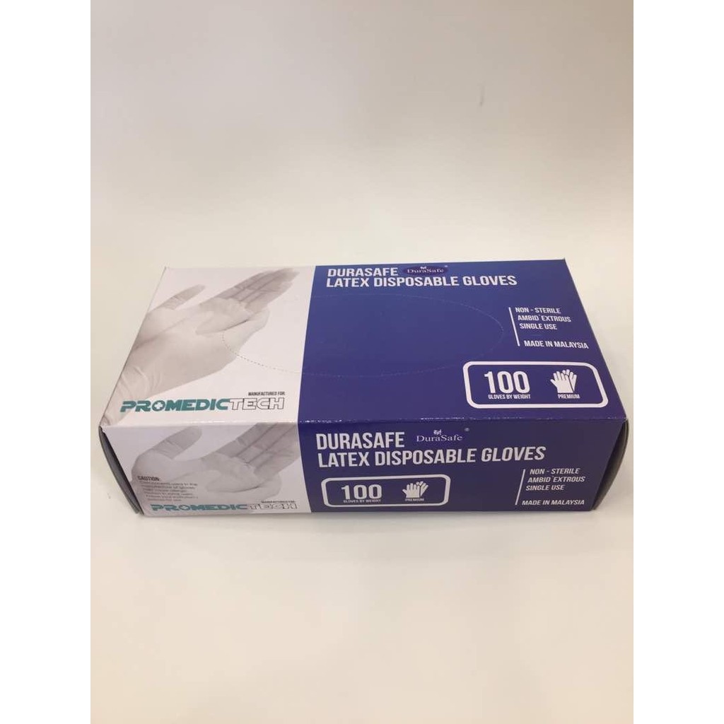 PROMEDICTECH DURASAFE LATEX DISPOSABLE GLOVES | Shopee Malaysia