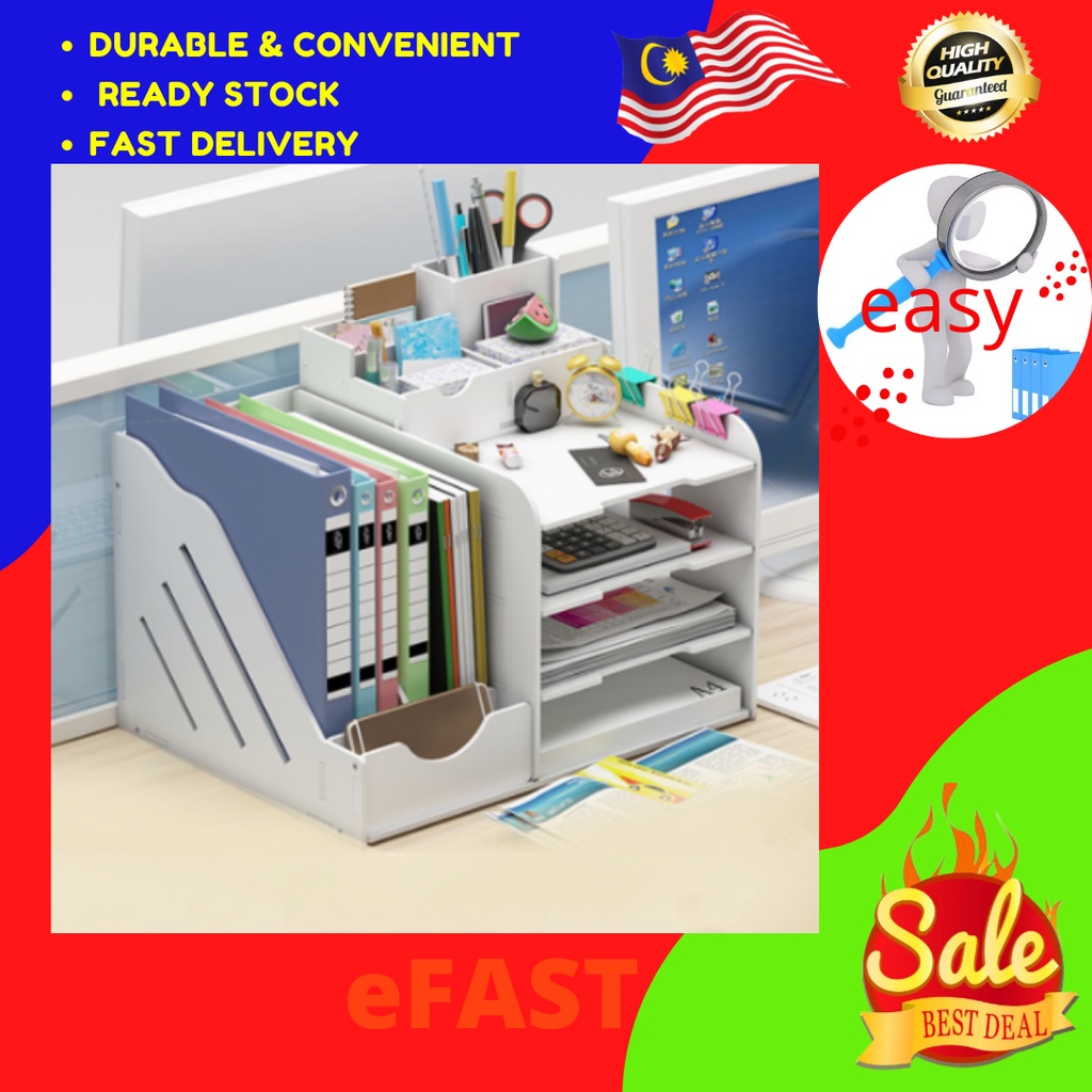 Document Rack Office Table Storage File Organizer Document Rak Paper ...