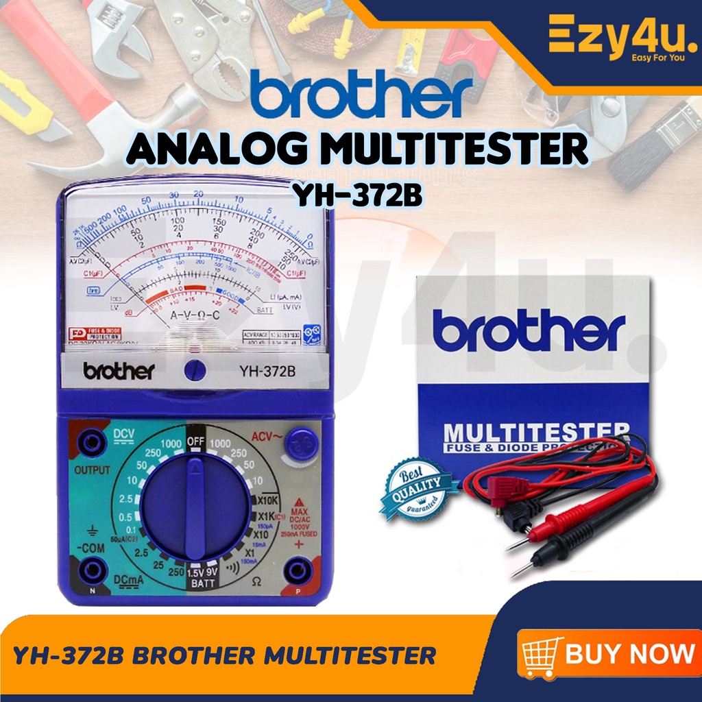 BROTHER Analog Multitester Multimeter Amp Volt Ohm Tester Meter YH-372B ...