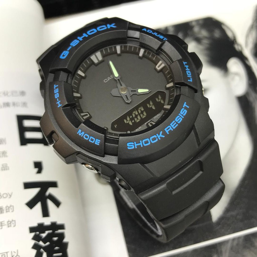 G Shock G100 Black Blue Mini G shock Hitam G shock Autolight G Shock ...