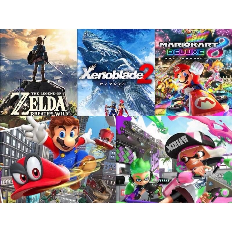 Nintendo Switch Digital Zelda,Xenoblade 2,Mariokart8,Mario odyssey ...