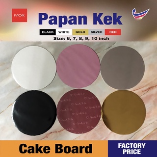 Square Cake Board - Empat Segi Papan Kek - Red,Gold,Pink,Silver,Black ...